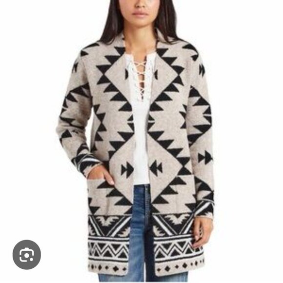 Frye | Sweaters | Frye Womens Southwestern Jacquard Cardigan Sz Medium ...